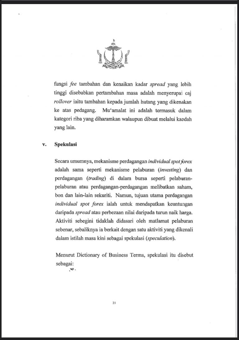 Fatwa Brunei Berkenaan Perdagangan Pertukaran Matawang Asing Secara ...