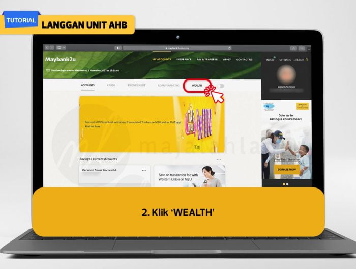 Tutorial Melabur Unit Amanah Hartanah Bumiputera (AHB) Guna Maybank2u ...