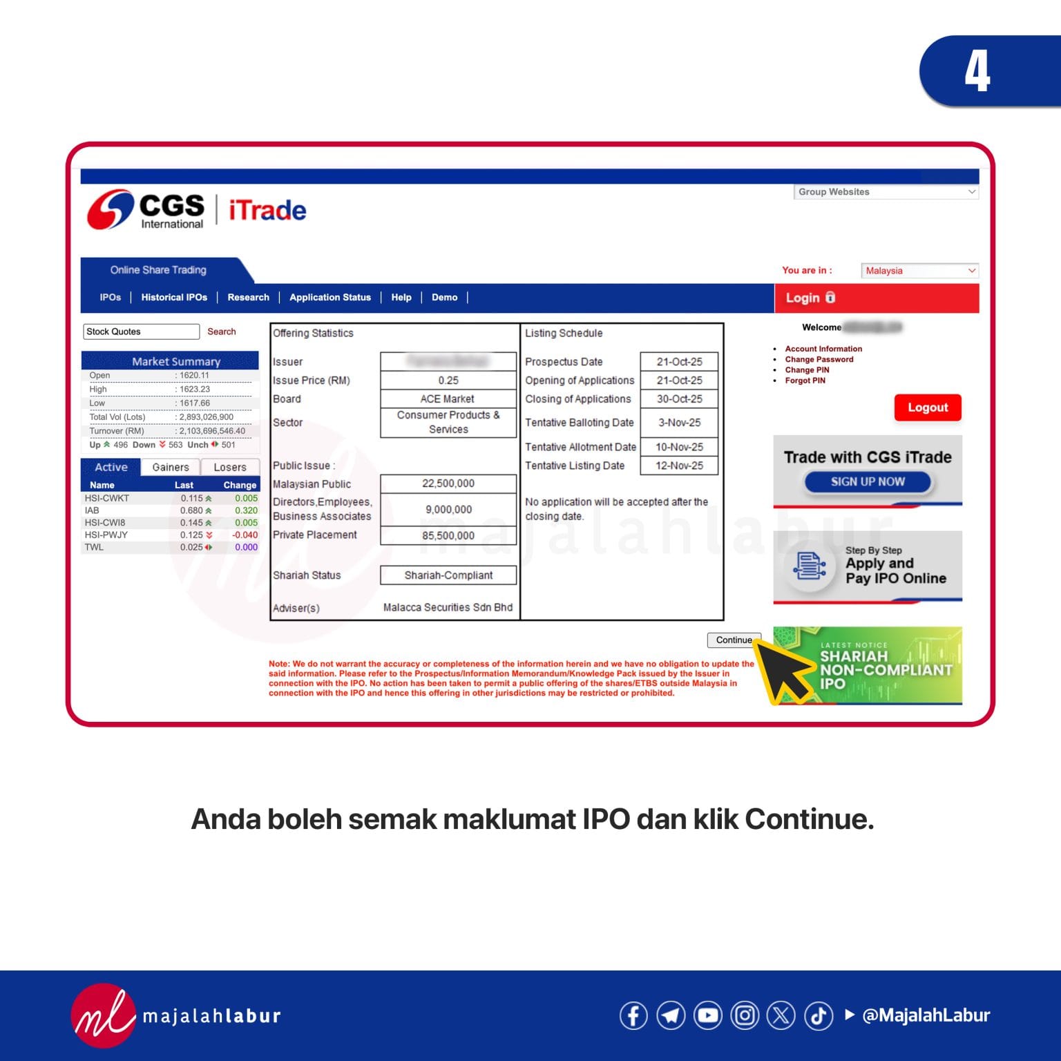 Step By Step Cara Beli Saham IPO Dengan CGS iTrade (TERKINI) - Majalah ...
